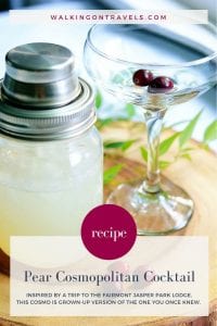 Pear Cosmopolitan and Pear Martini Recipe Inspired by Jasper Canada